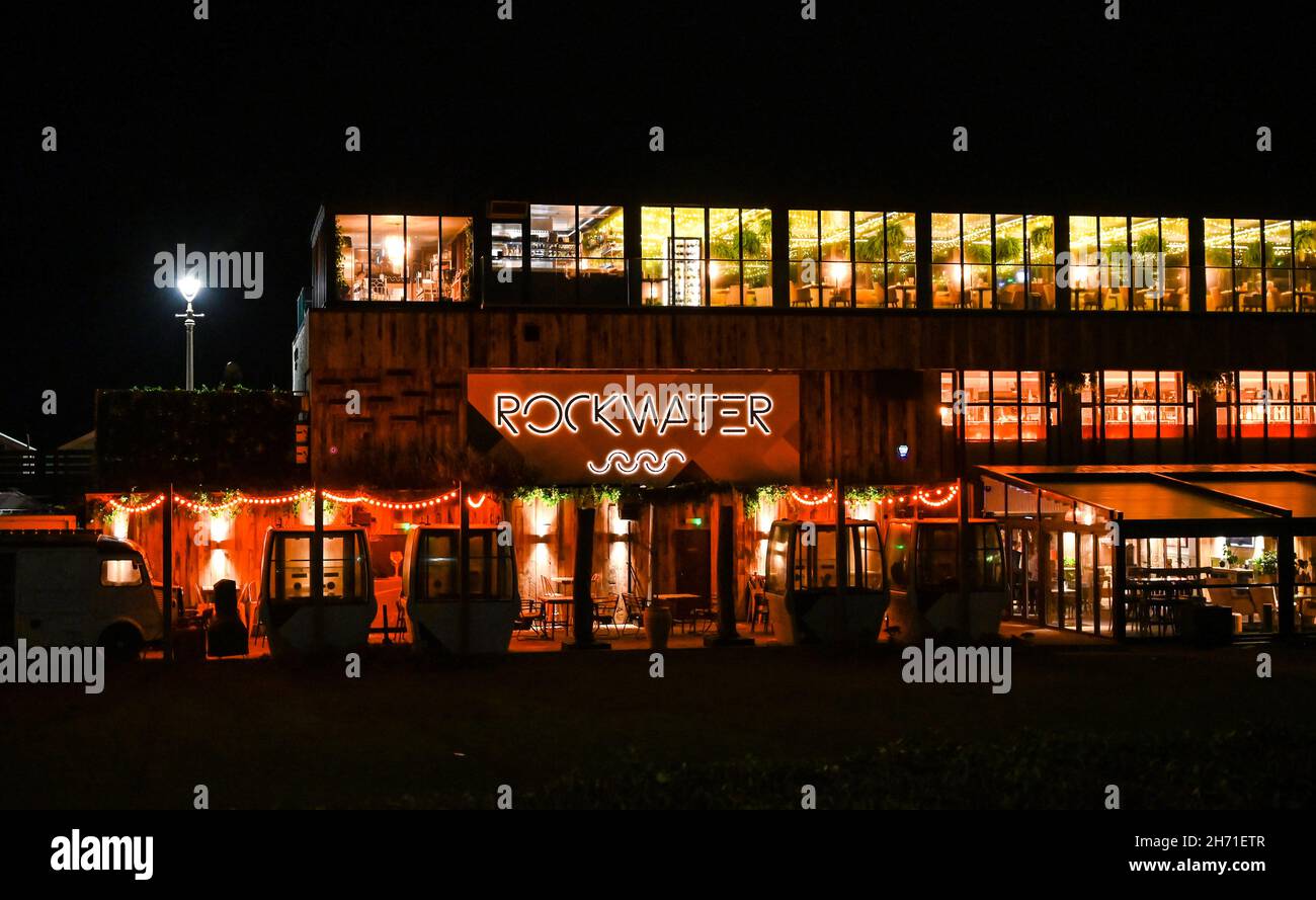 Rockwater bar and restaurant on Hove seafront , Brighton , Sussex ...
