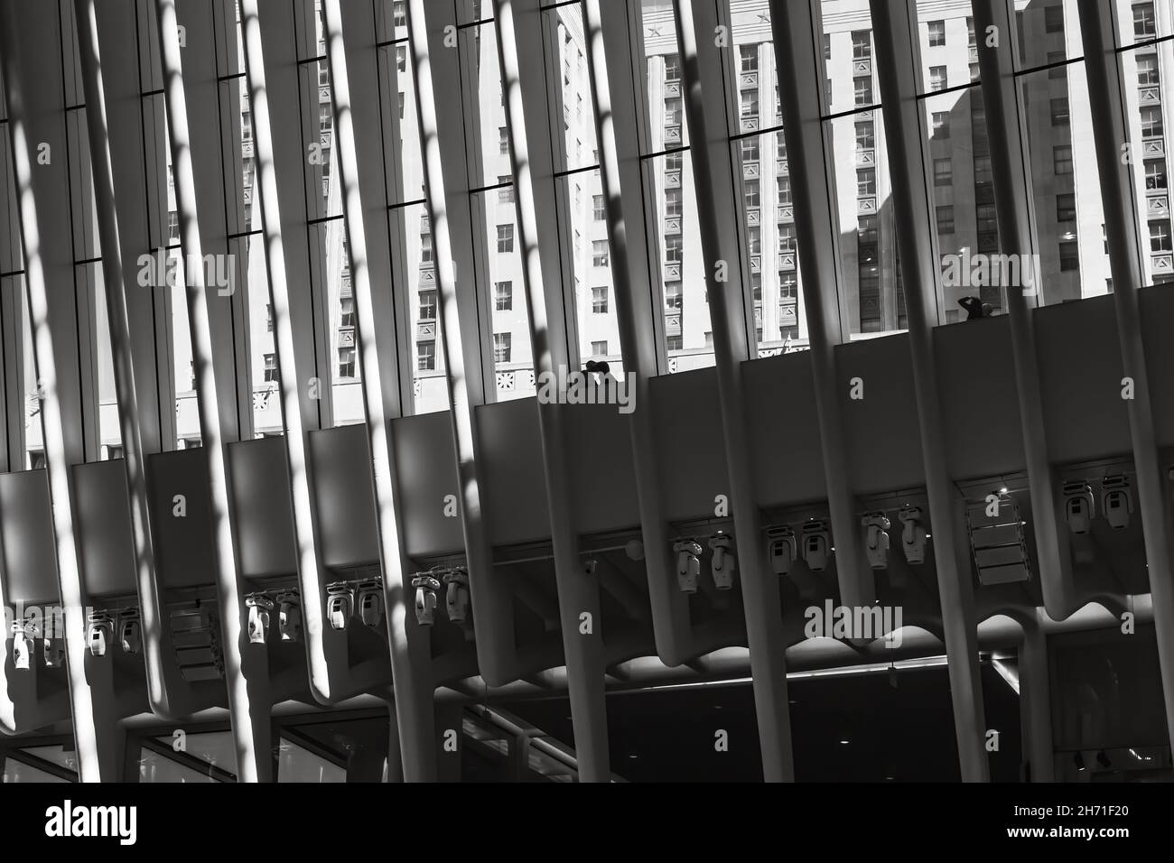 NEW YORK, USA - Sep 22, 2017: Windows of Oculus terminal station in the ...