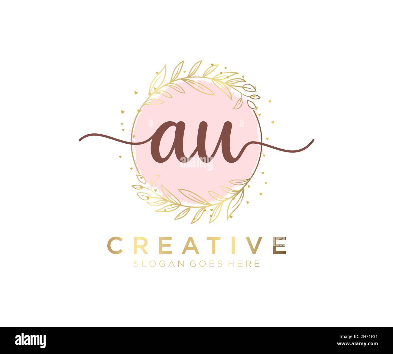 AU feminine logo. Usable for Nature, Salon, Spa, Cosmetic and Beauty ...