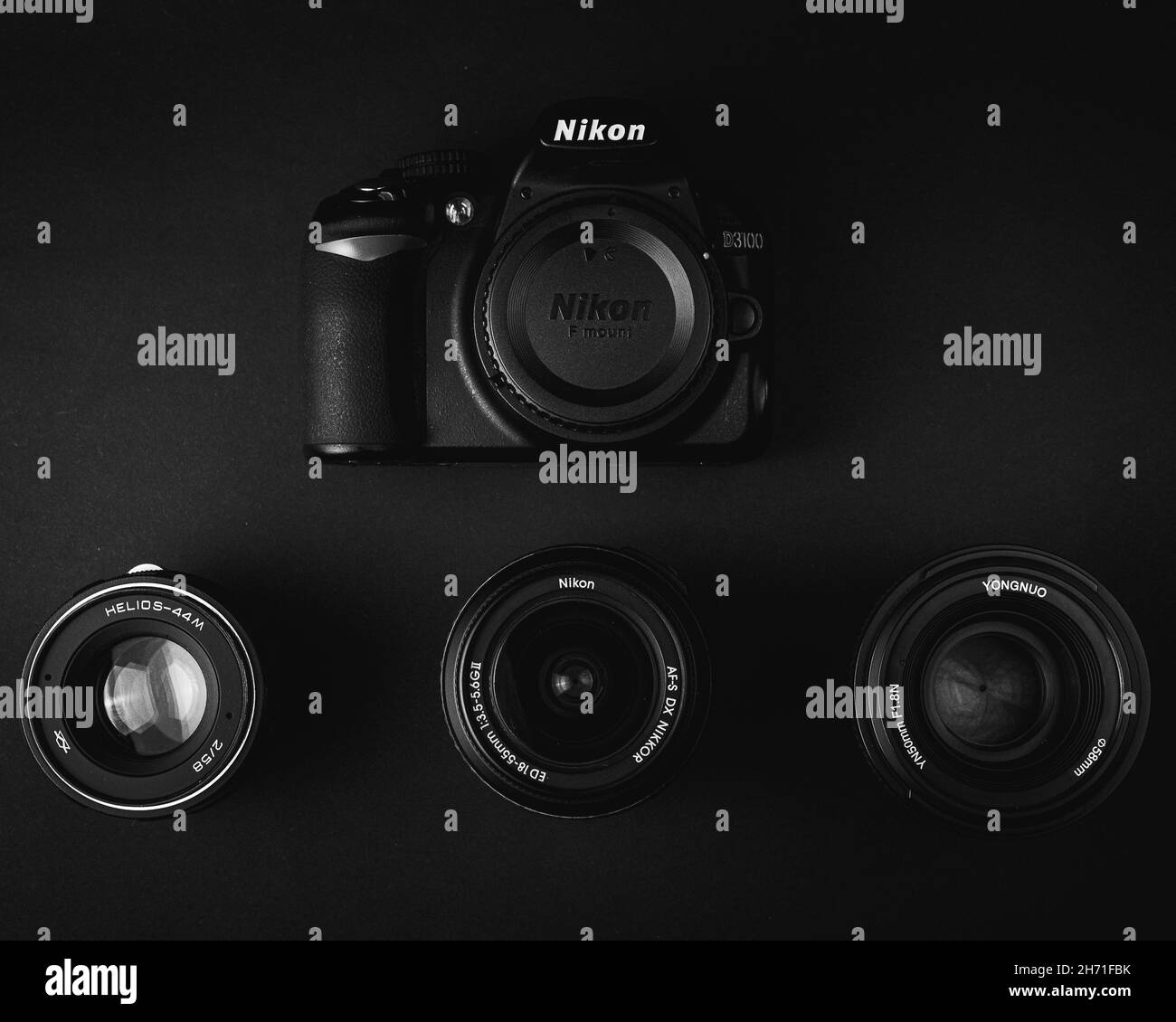 3 lenses Black and White Stock Photos & Images - Alamy