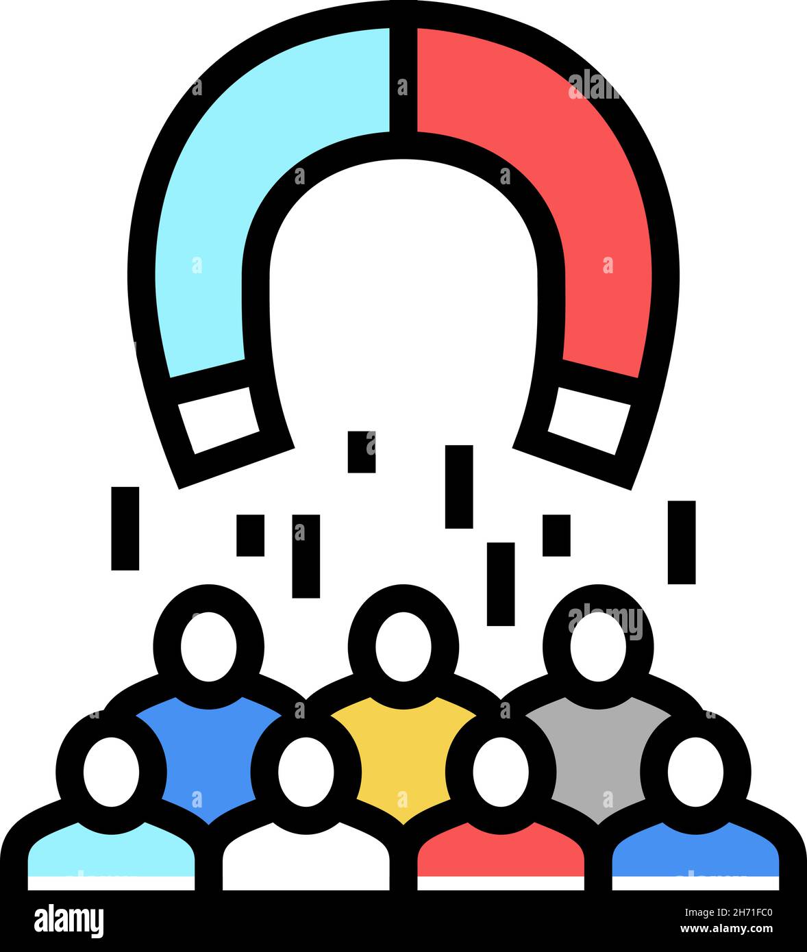 customer engagement color icon vector illustration Stock Vector Image ...