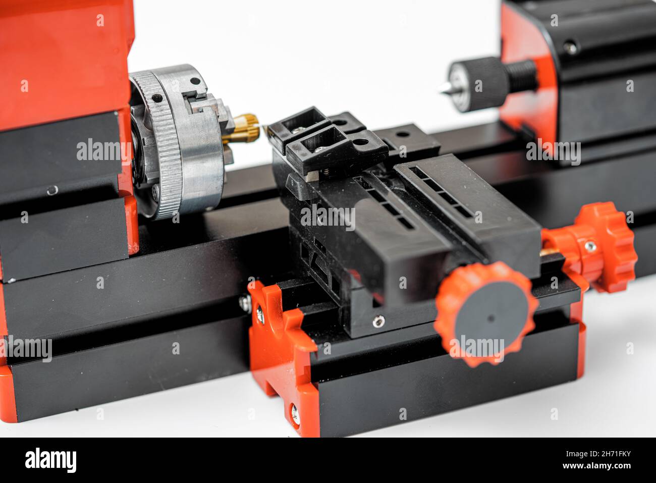 Small diy turning lathe machine for education and hobby Stock Photo - Alamy