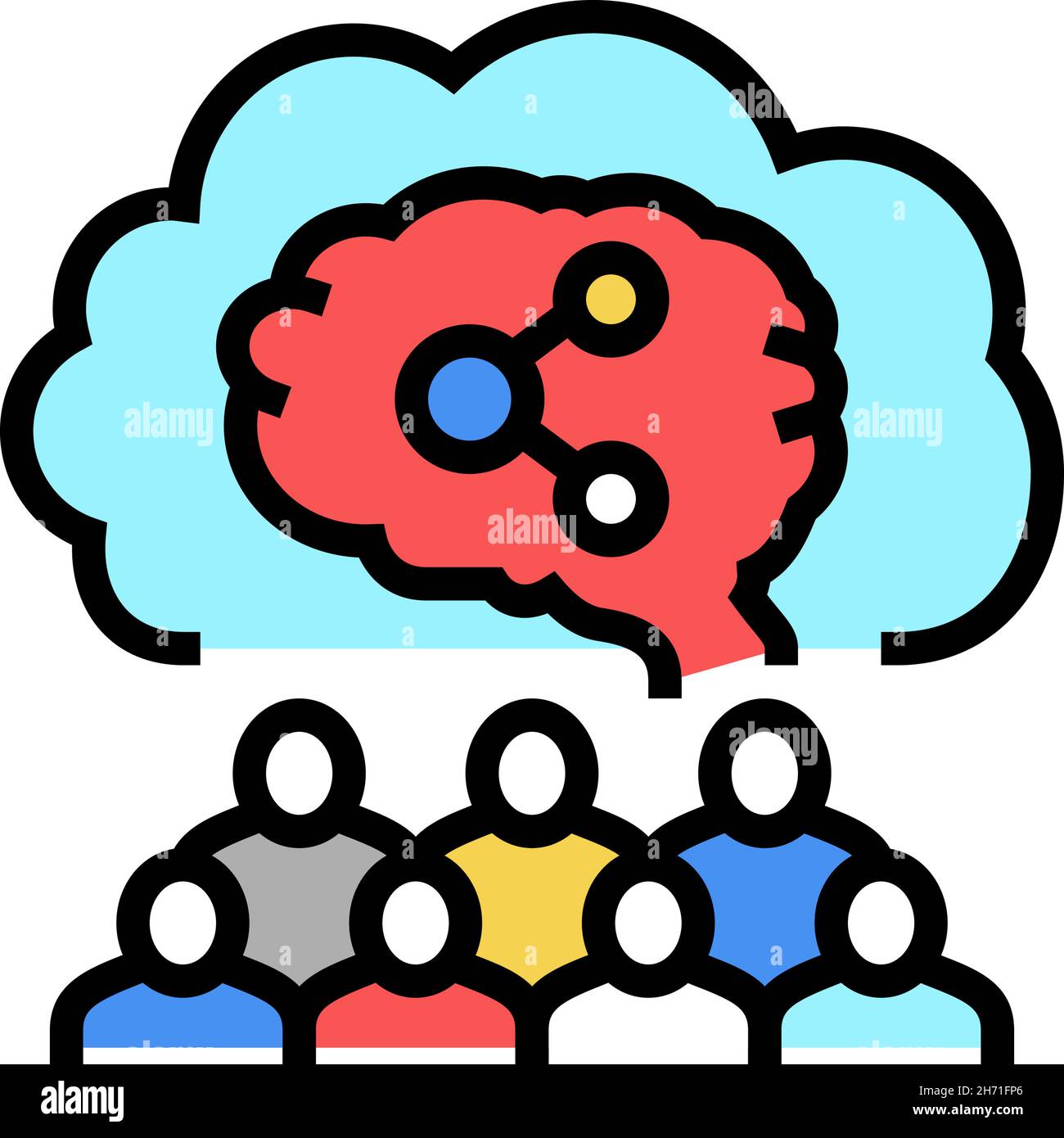 social intelligence color icon vector illustration Stock Vector Image ...