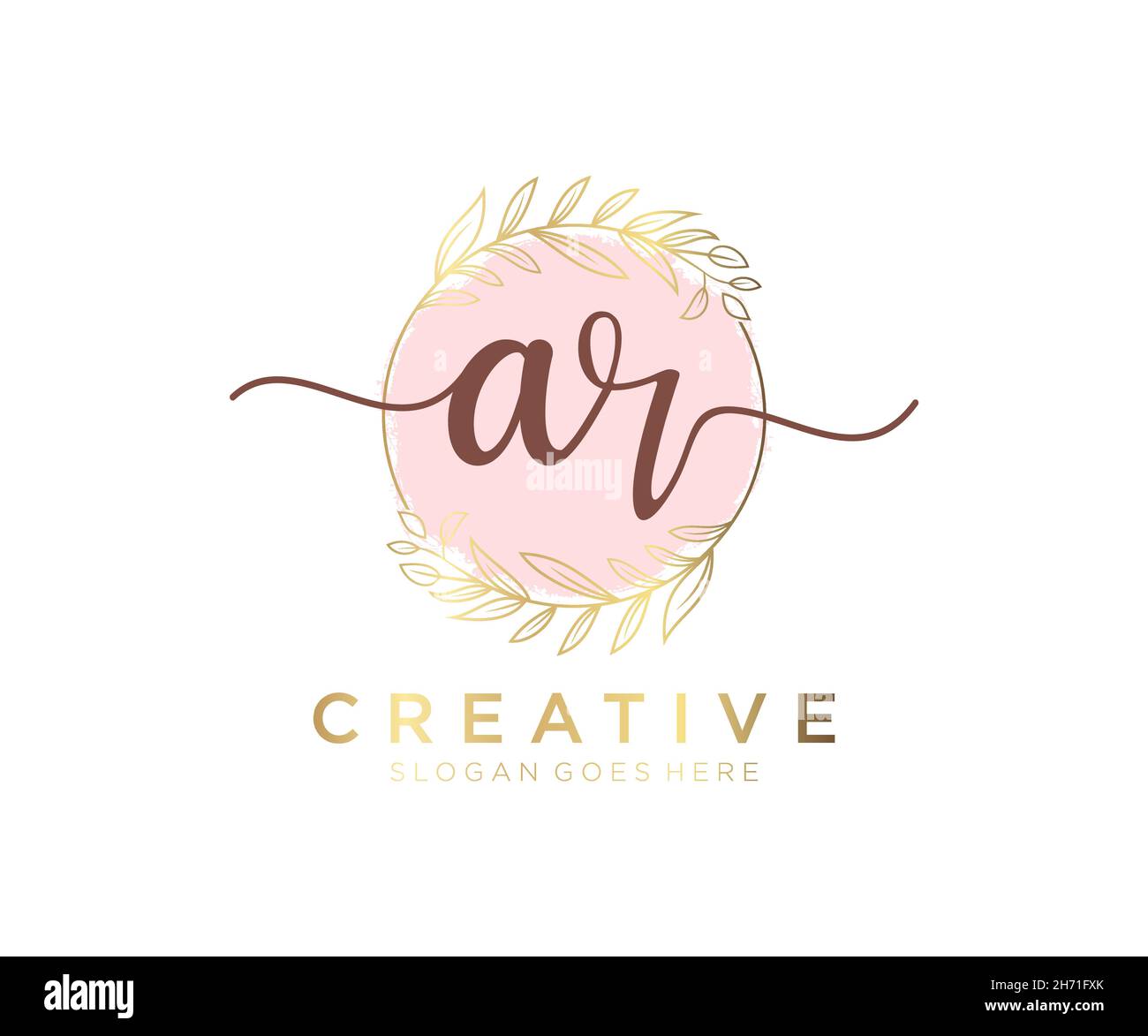 AR feminine logo. Usable for Nature, Salon, Spa, Cosmetic and Beauty ...