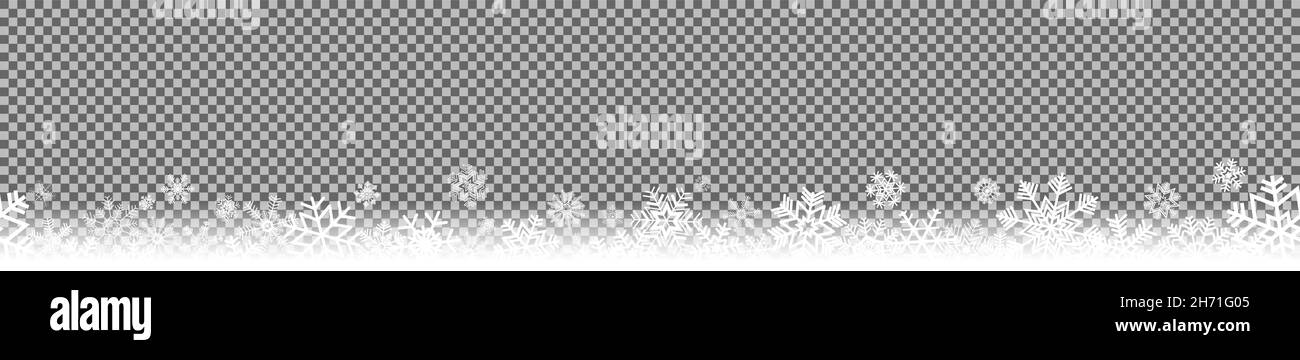 eps file with snow flakes on bottom side, abstract fall of snow and ...