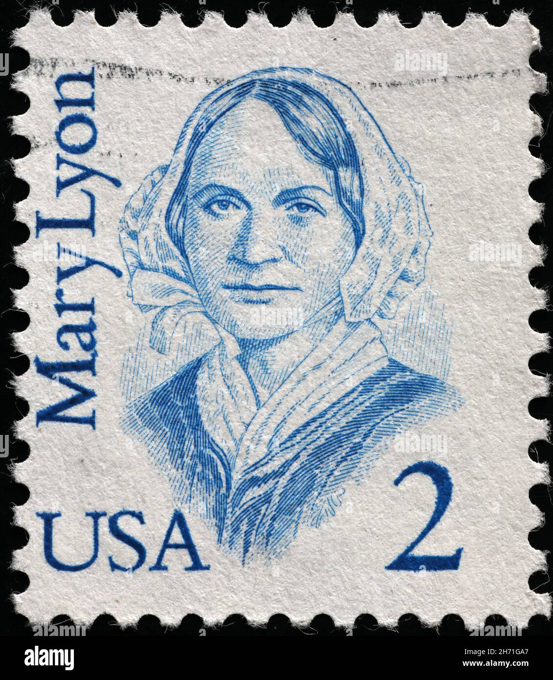 Mary Lyon on american postage stamp Stock Photo - Alamy