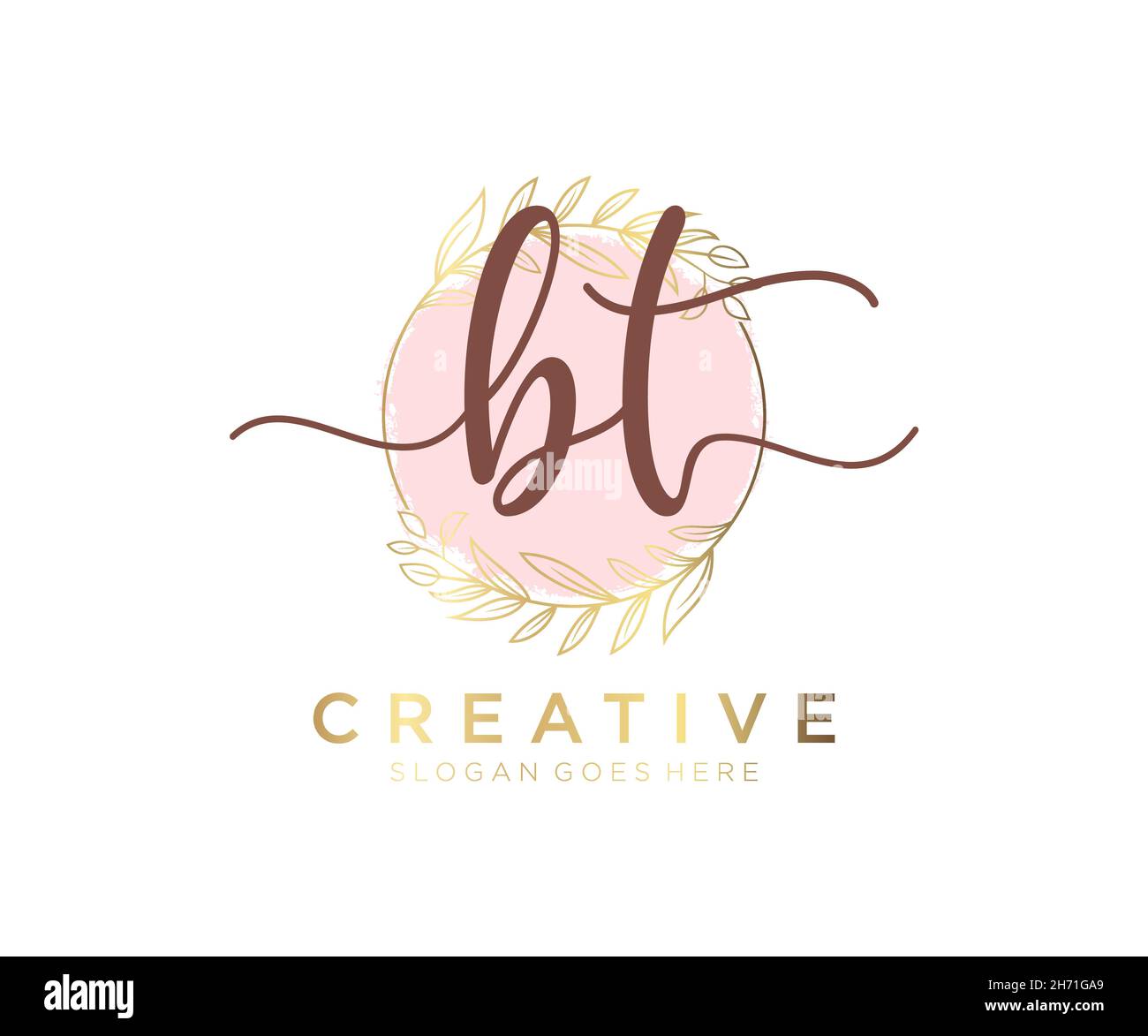 BT feminine logo. Usable for Nature, Salon, Spa, Cosmetic and Beauty ...