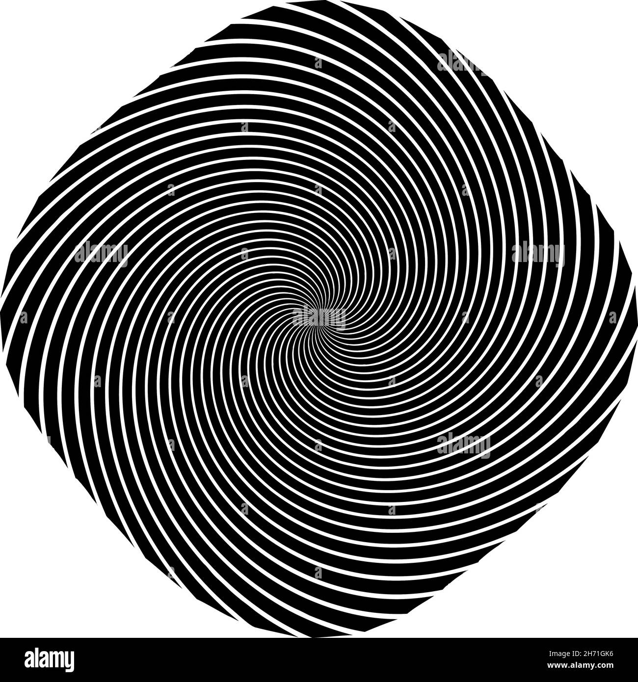 Spiral, swirl, twirl element. Cochlear, vortex, vertigo design shape ...