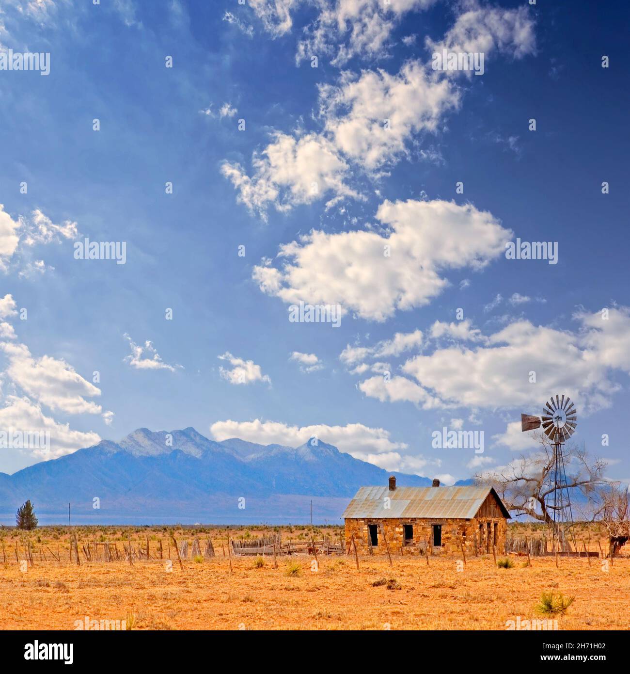 Isolated House in Arizona Desert Stock Photo - Alamy