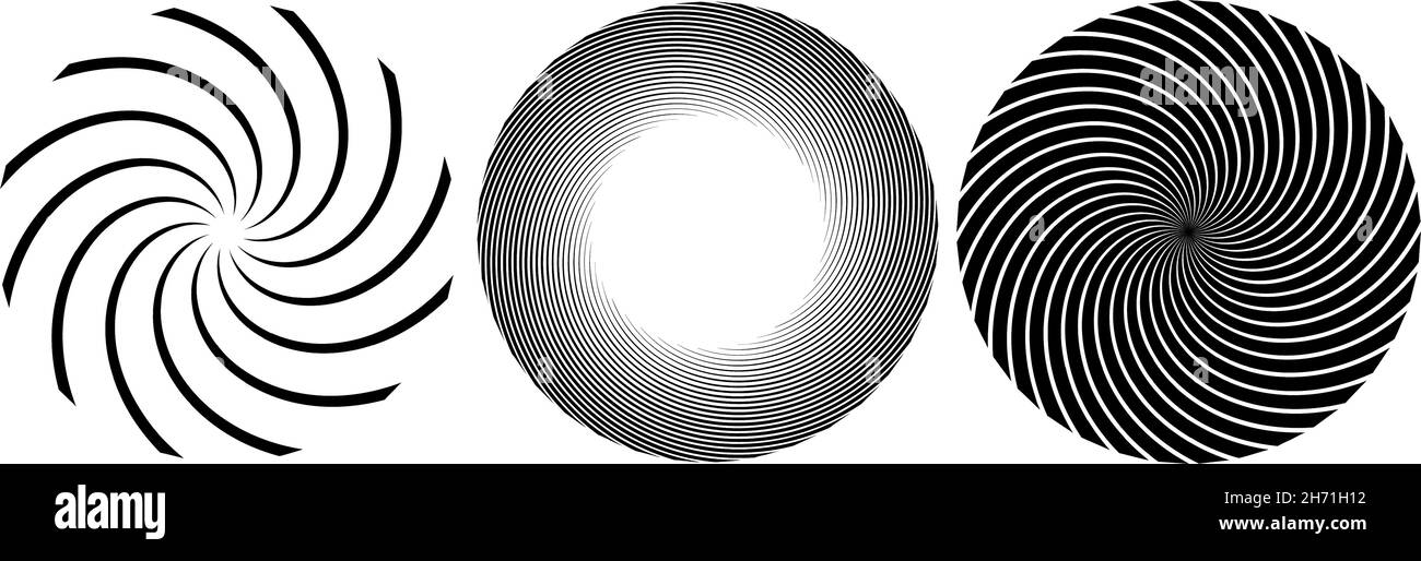 Spiral, swirl, twirl element. Cochlear, vortex, vertigo design shape ...