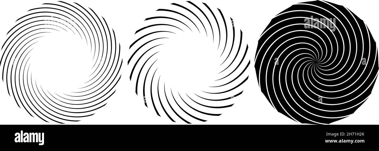Spiral, swirl, twirl element. Cochlear, vortex, vertigo design shape ...