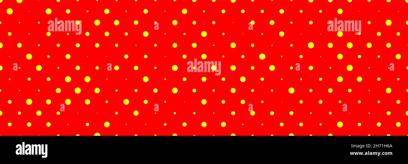 Pop art, red yellow comic effect background. Random dots, dotted ...