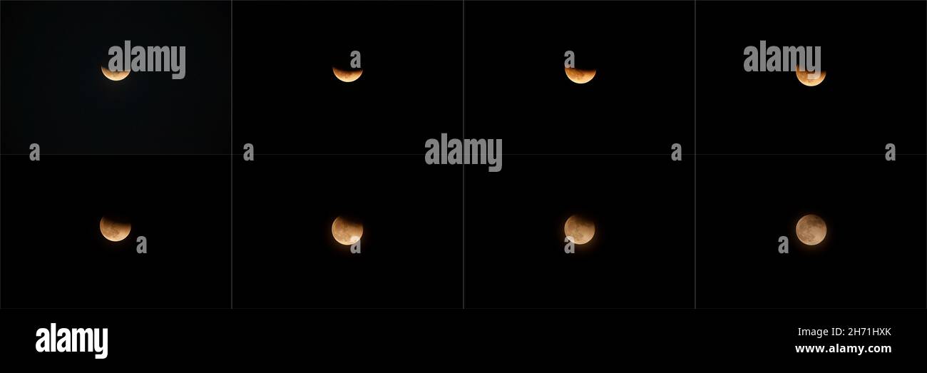 Phases of a lunar eclipse hi-res stock photography and images - Alamy