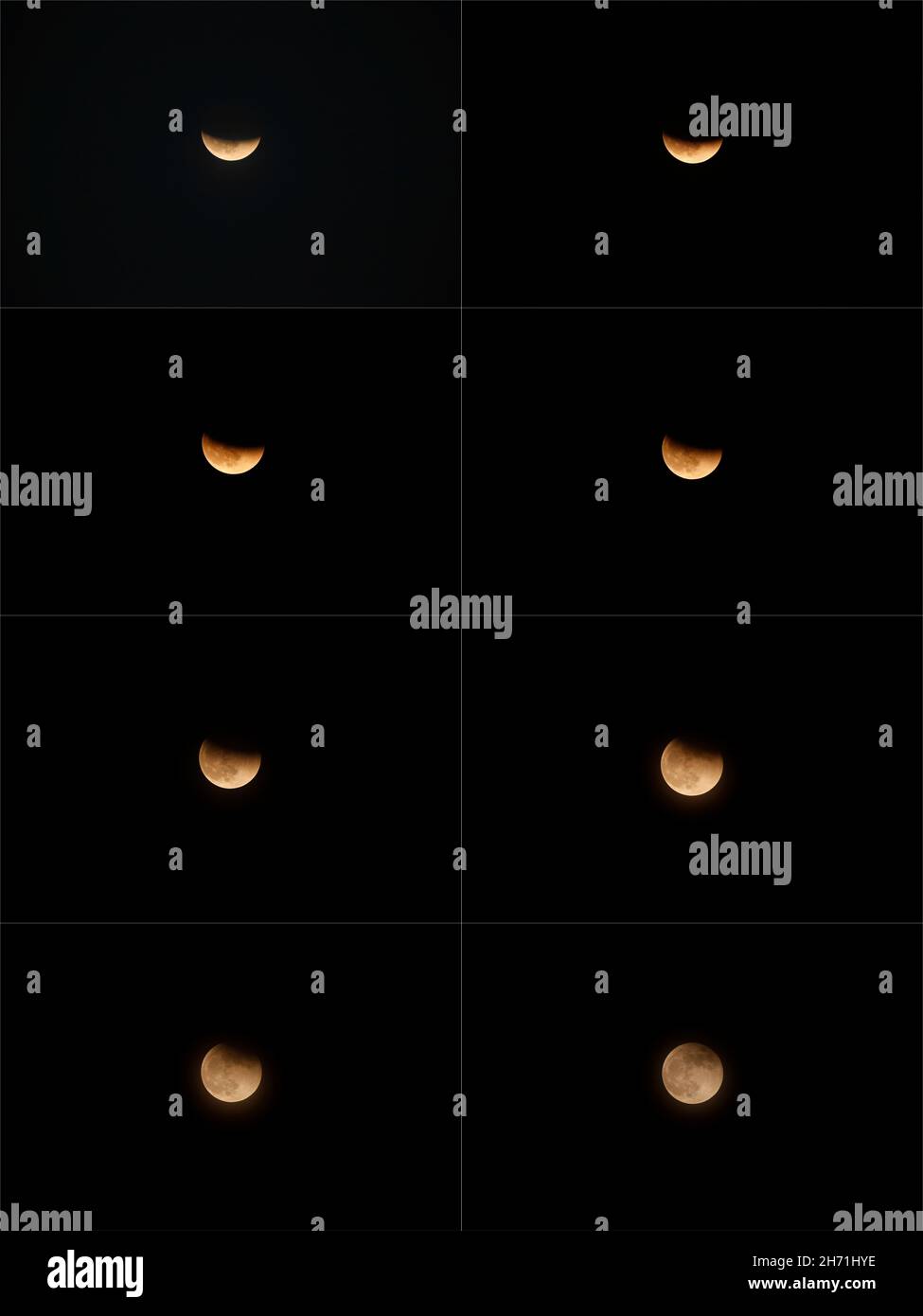 Phases of a lunar eclipse hi-res stock photography and images - Alamy