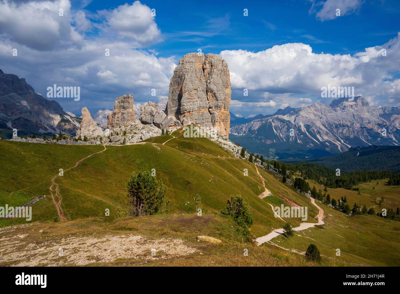 Cinque Torri. Famous place in the Dolomites. Italy Stock Photo - Alamy