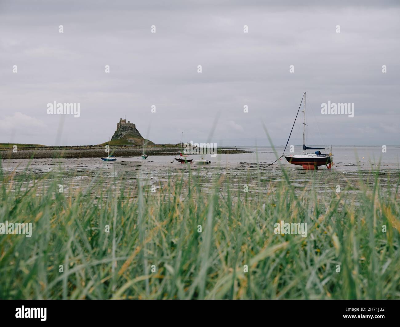Lindisfarne Castle fortification on Holy Island Lindisfarne ...