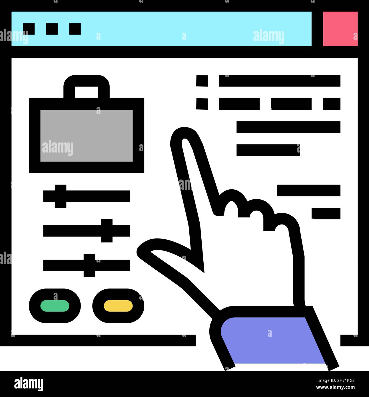 management business color icon vector illustration Stock Vector Image ...