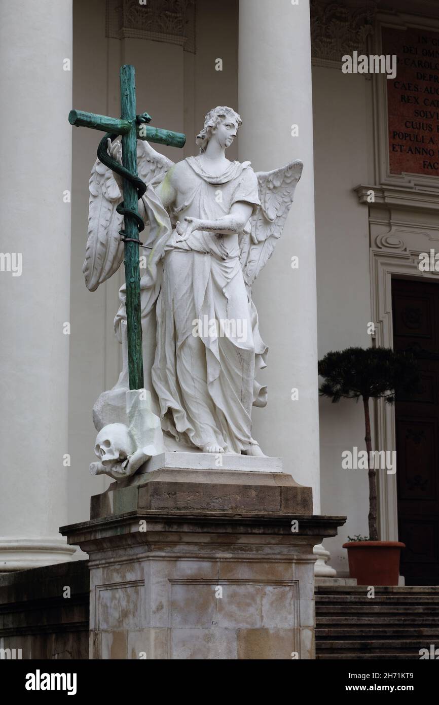VIENNA, AUSTRIA - MAY 16, 2019: This is the sculpture of an Angel ...