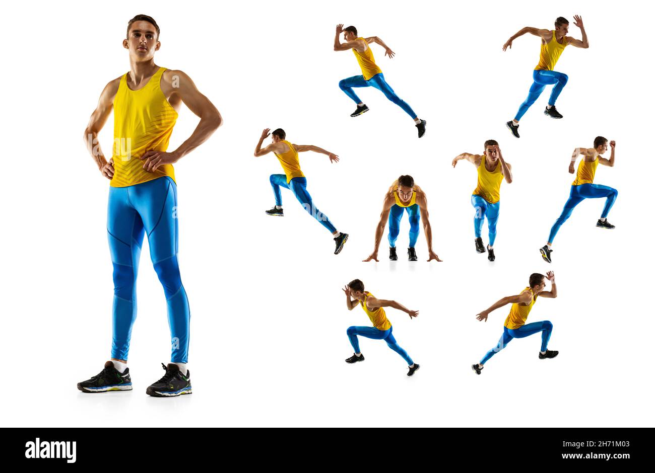 Development of movements. Collage made of images of professional ...