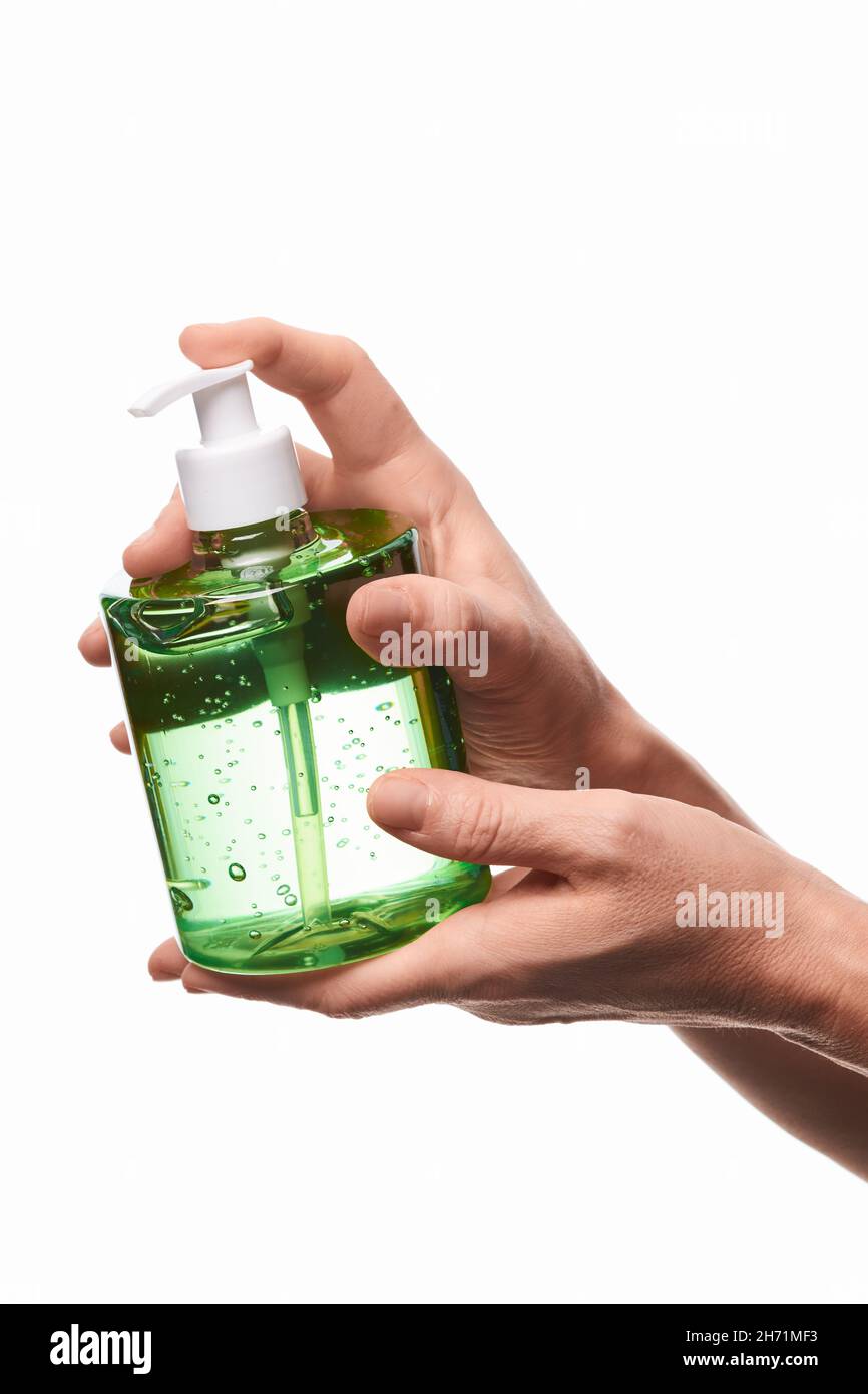 Hand sanitizer bottle Cut Out Stock Images & Pictures - Alamy