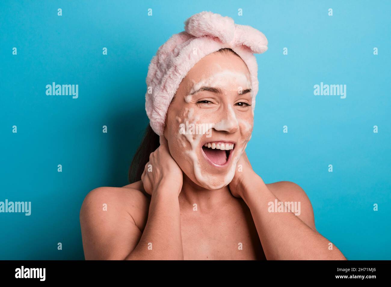 Young woman after bath hi-res stock photography and images - Alamy