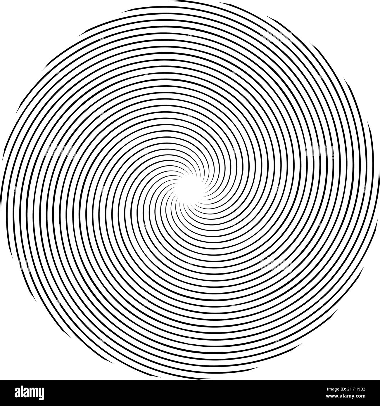 Spiral, swirl, twirl element. Cochlear, vortex, vertigo design shape ...