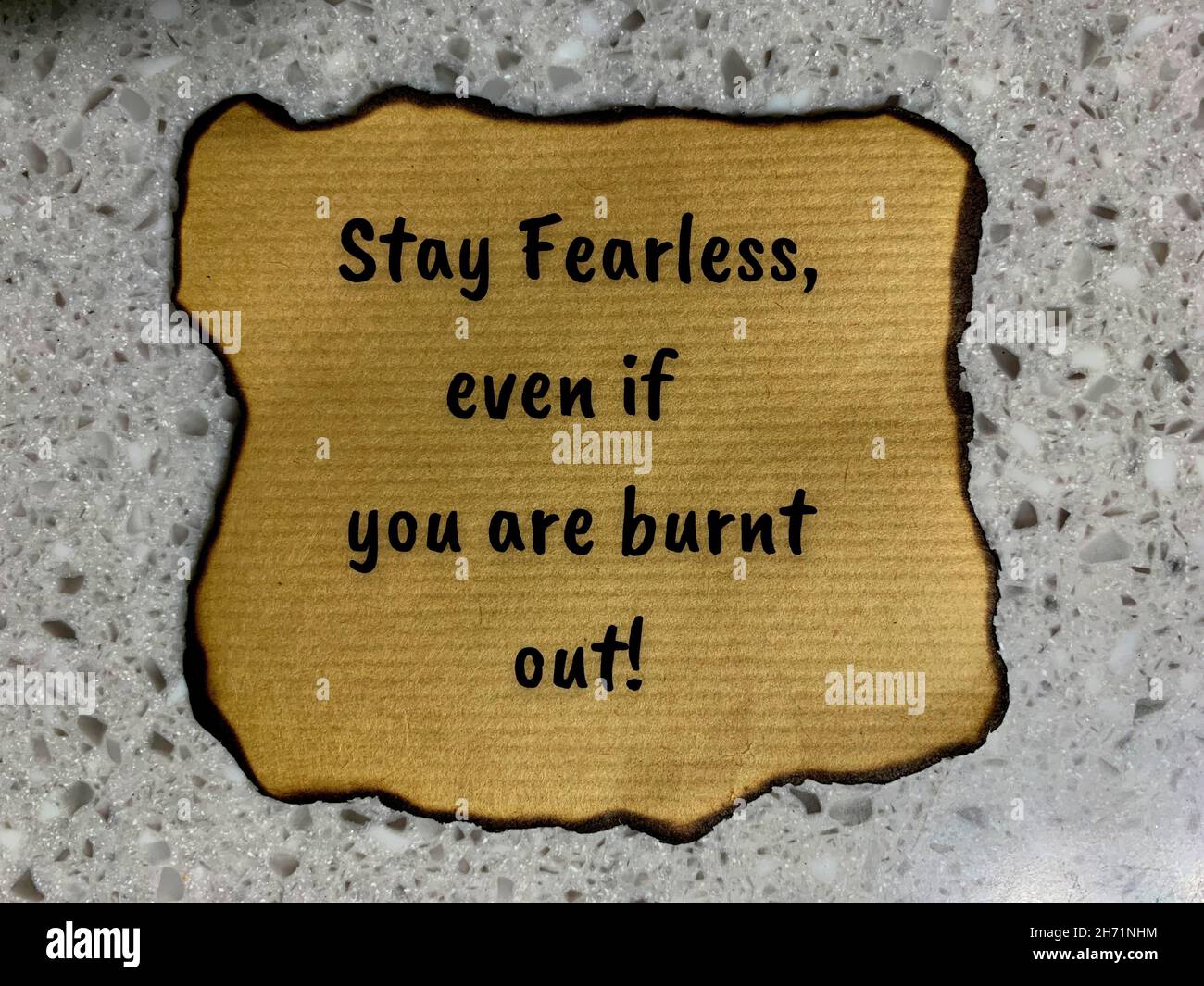 Fearless motivational quote on hi-res stock photography and images - Alamy