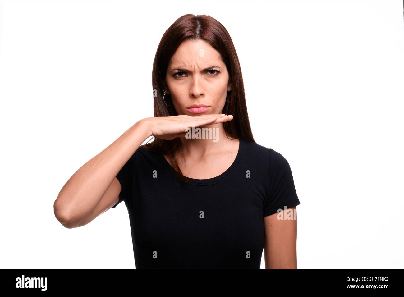 Angry brunette woman hi-res stock photography and images - Alamy