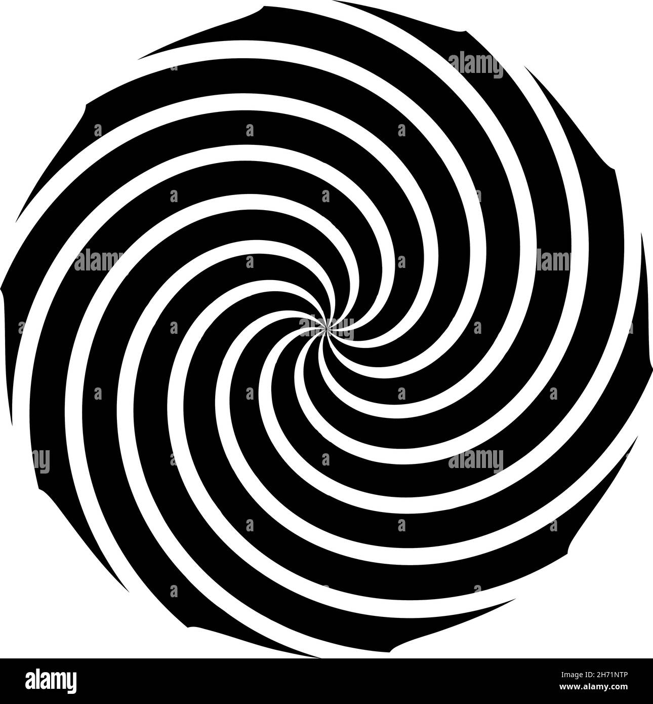 Spiral, swirl, twirl element. Cochlear, vortex, vertigo design shape ...