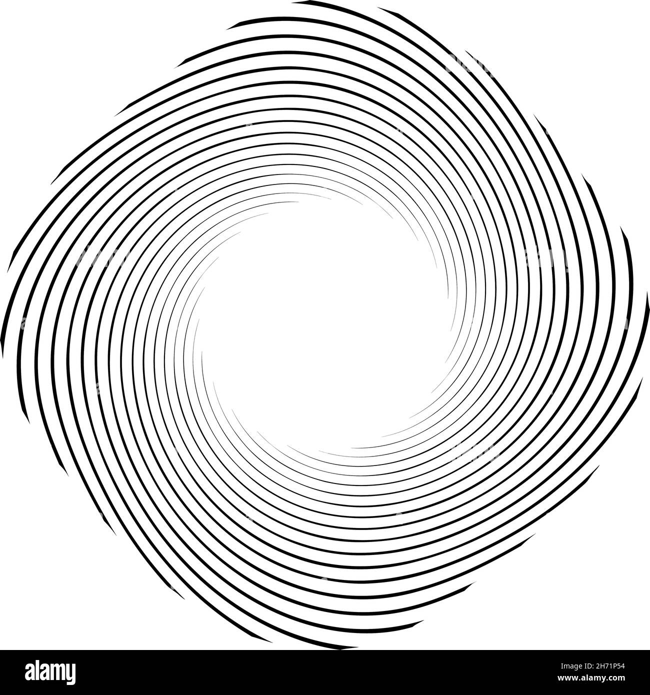 Spiral, swirl, twirl element. Cochlear, vortex, vertigo design shape ...
