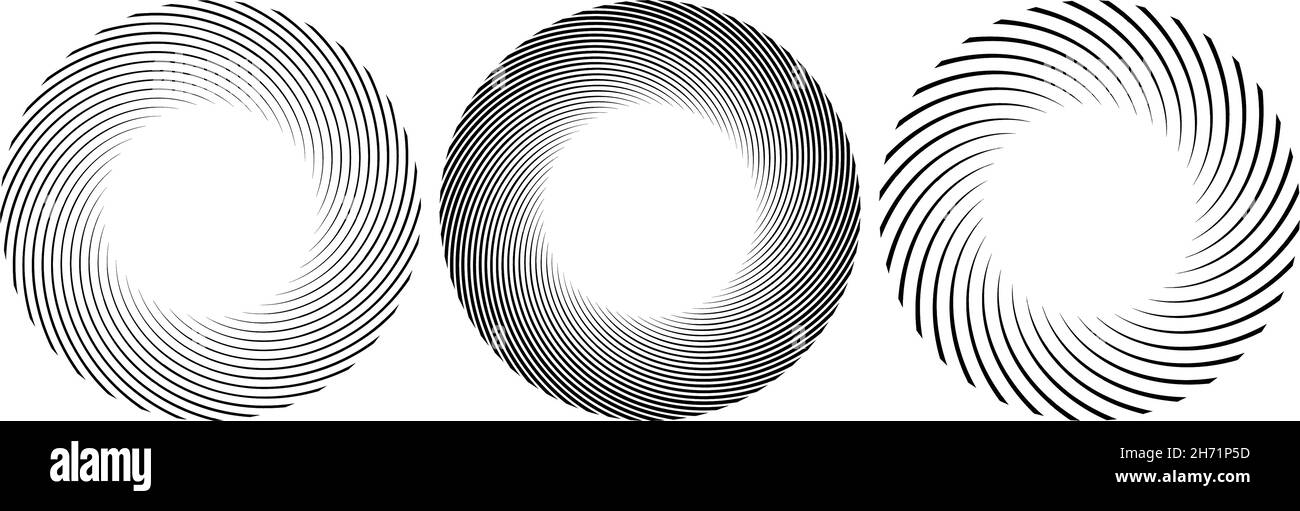 Spiral, swirl, twirl element. Cochlear, vortex, vertigo design shape ...