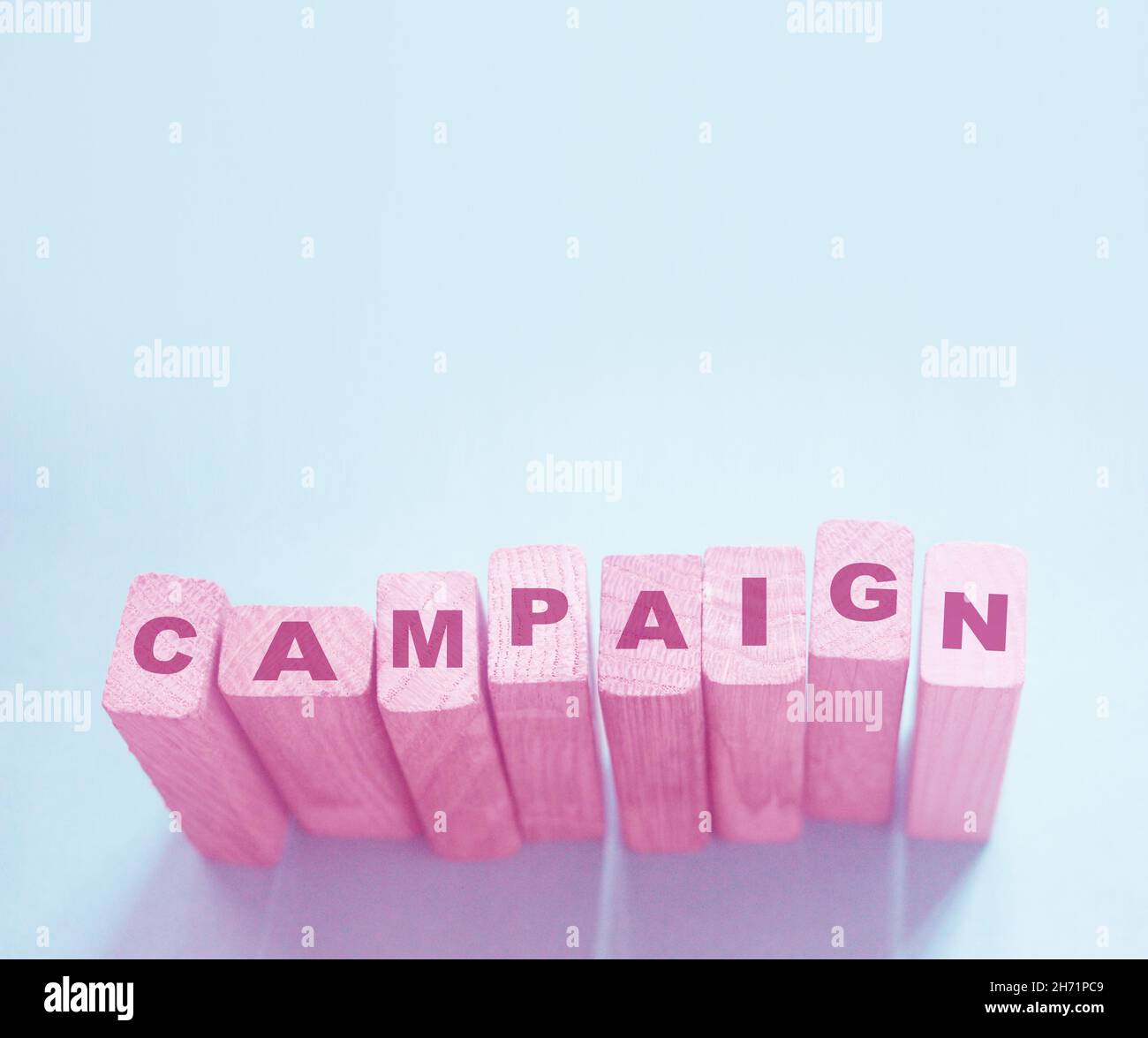 CAMPAIGN word made with building blocks. Marketing advertising smm ...