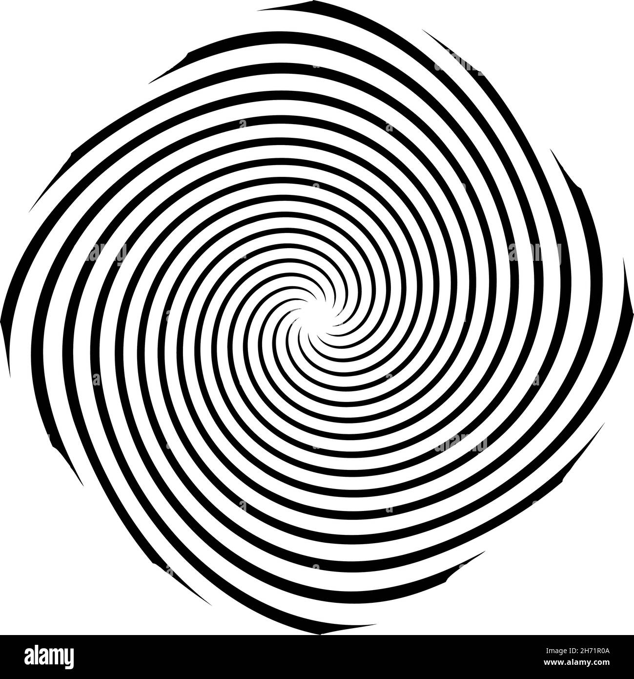 Spiral, swirl, twirl element. Cochlear, vortex, vertigo design shape ...