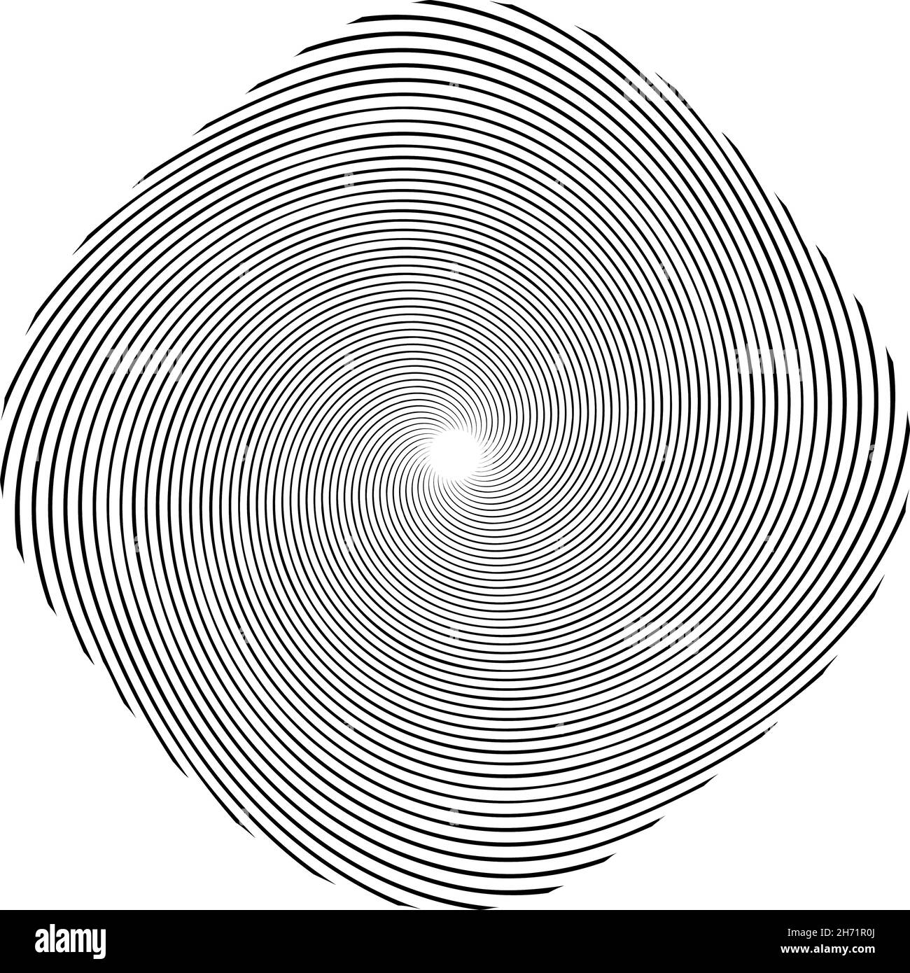 Spiral, swirl, twirl element. Cochlear, vortex, vertigo design shape ...