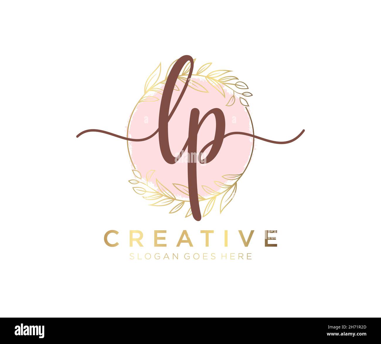 LP feminine logo. Usable for Nature, Salon, Spa, Cosmetic and Beauty ...