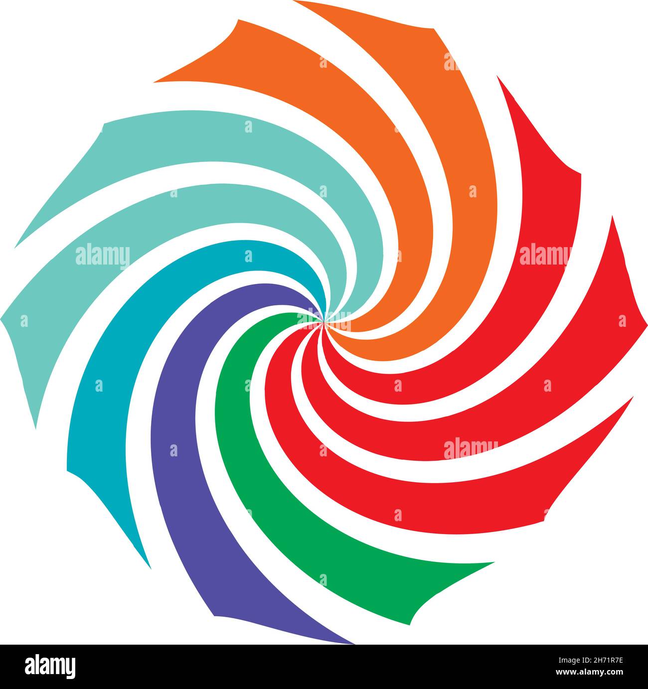 Spiral, swirl, twirl element. Cochlear, vortex, vertigo design shape ...