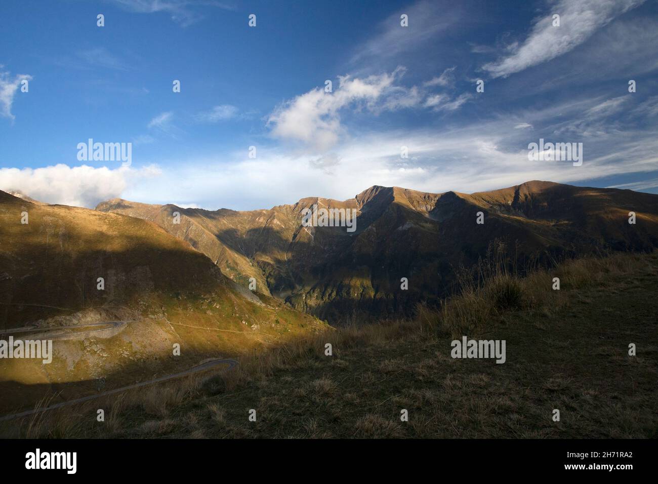Fagaras Mountains from Transfagarasan paved mountain road Stock Photo ...