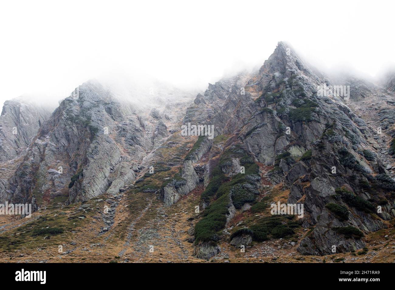 Fagaras Mountains from Transfagarasan paved mountain road Stock Photo ...