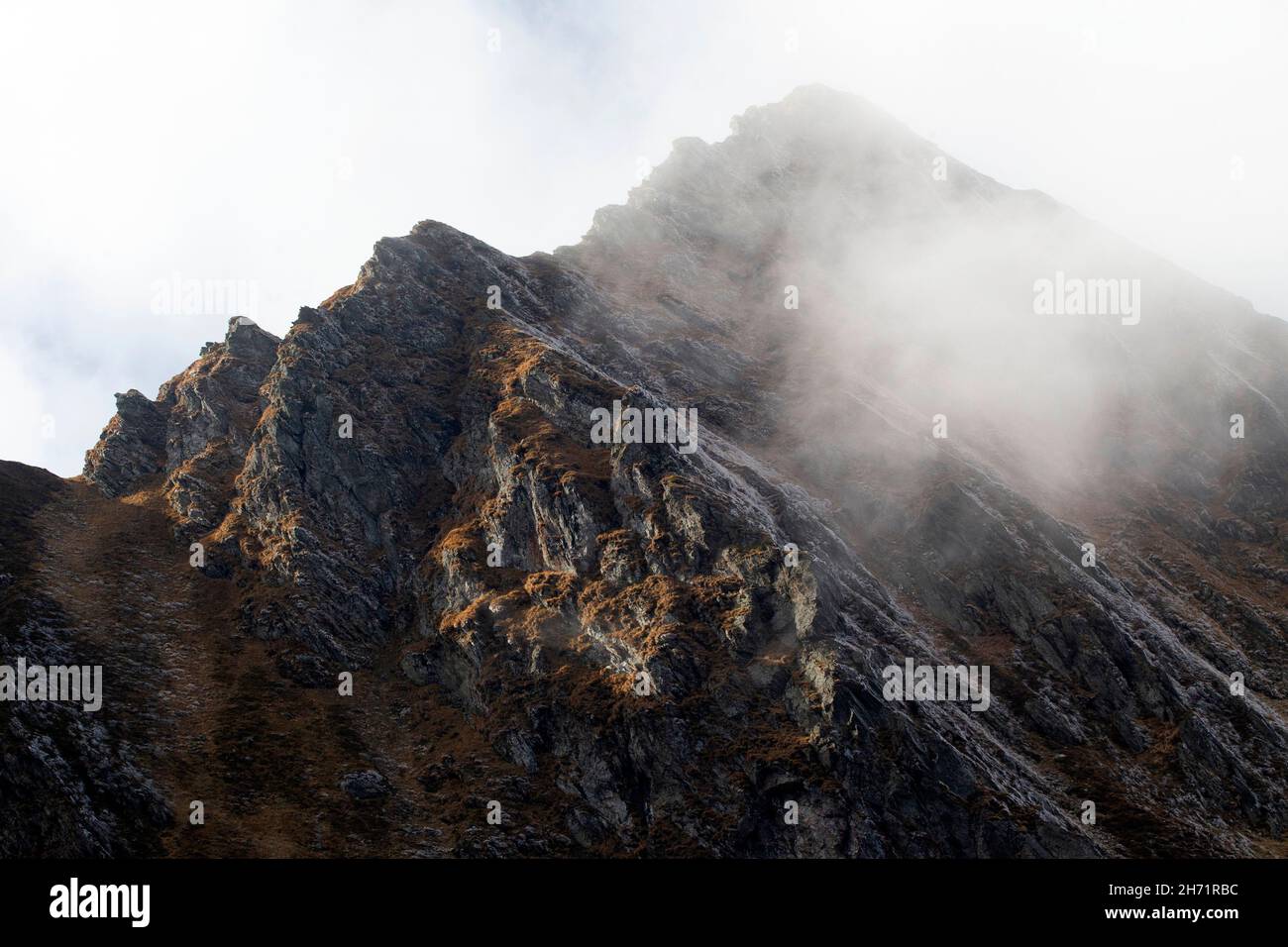 Fagaras Mountains from Transfagarasan paved mountain road Stock Photo ...
