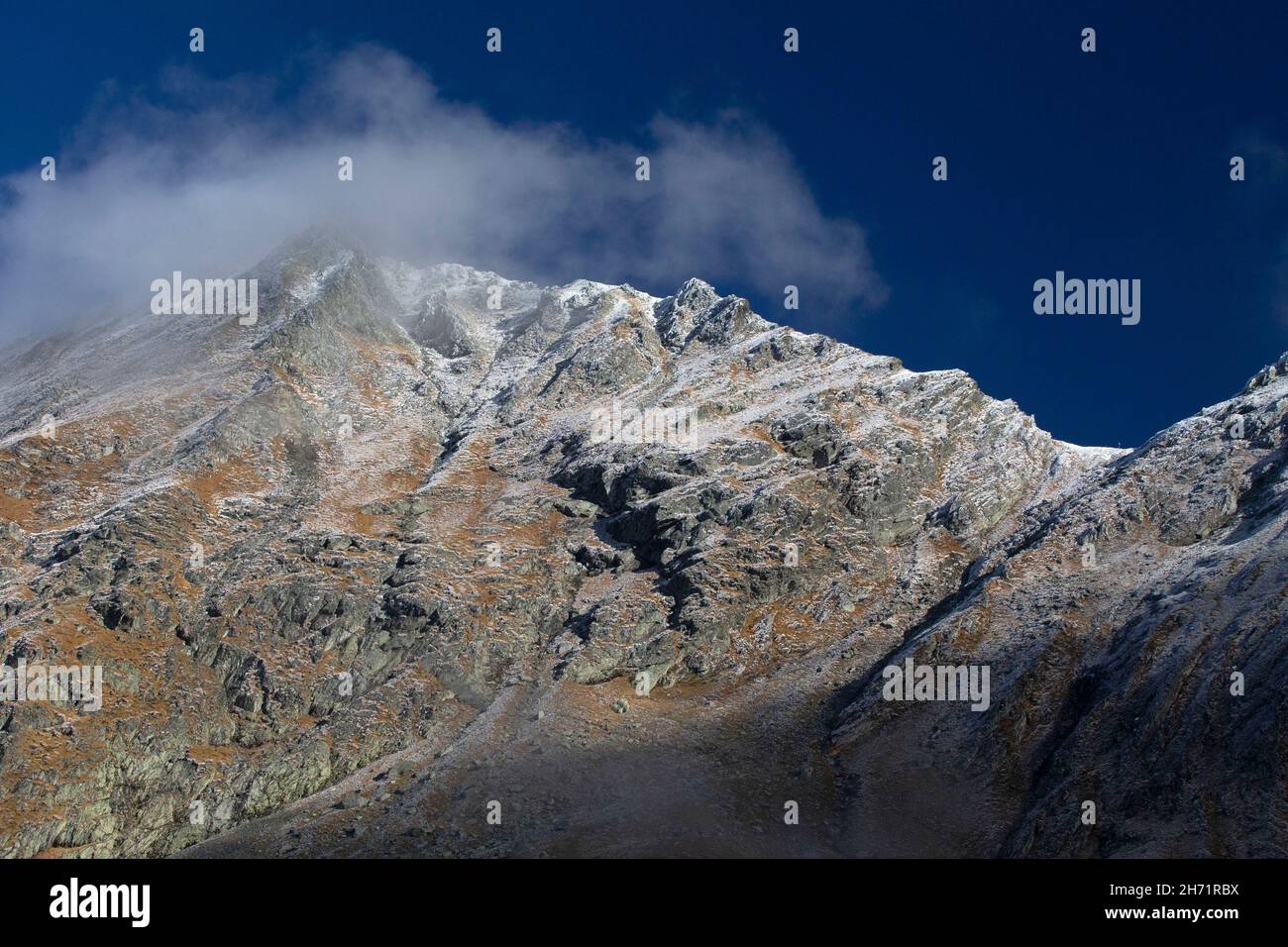 Fagaras Mountains from Transfagarasan paved mountain road Stock Photo ...