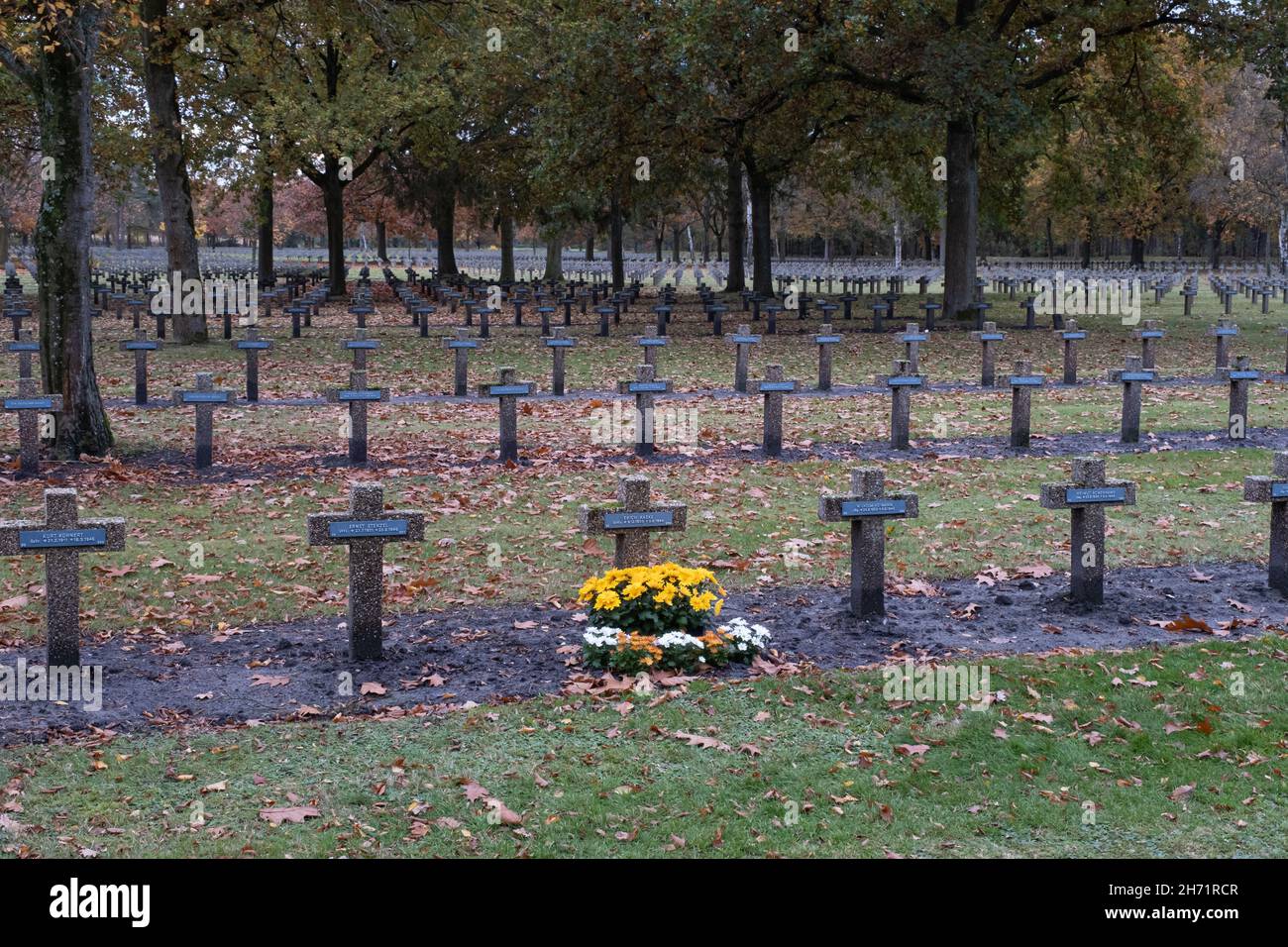 Lommel, Belgium - October 31, 2021: The largest German War Cemetery ...