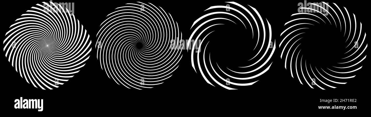 Spiral, swirl, twirl element. Cochlear, vortex, vertigo design shape ...