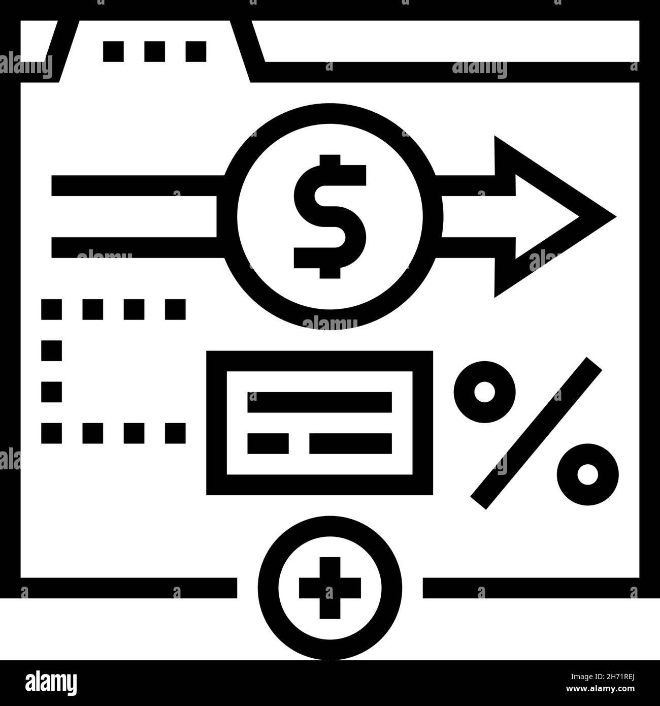 commission money line icon vector illustration Stock Vector Image & Art ...