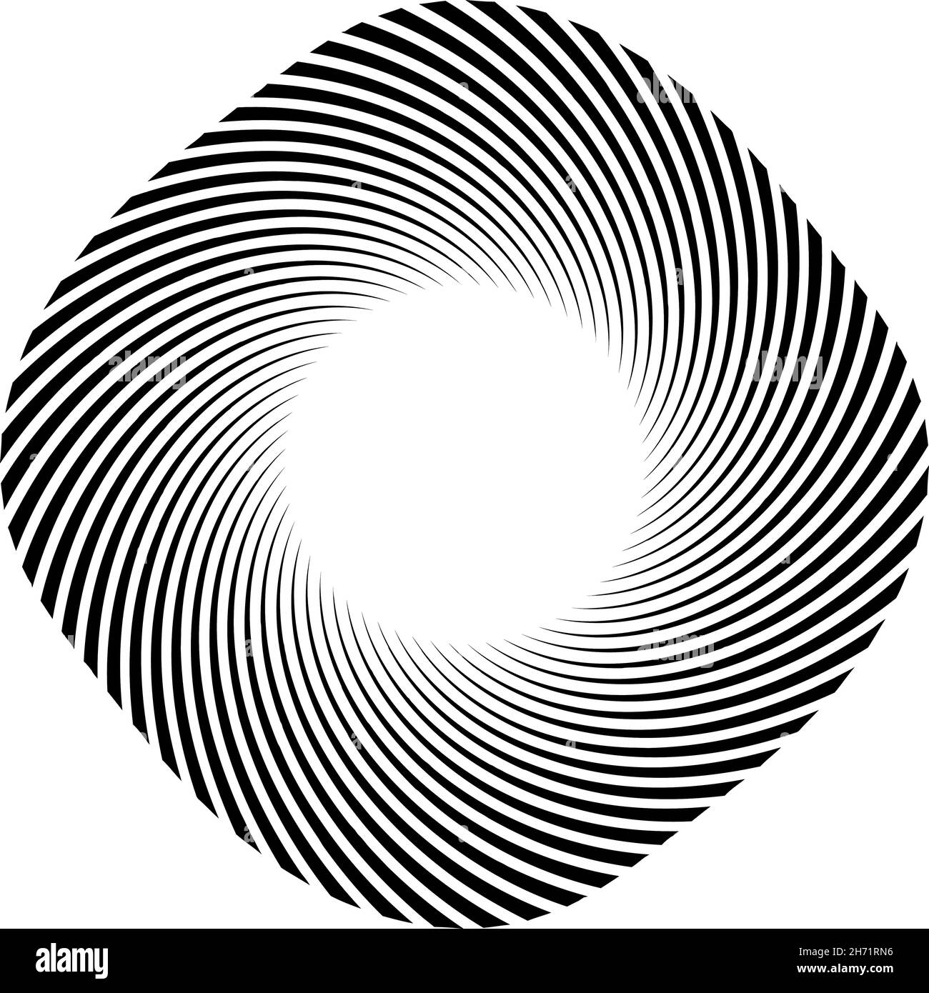 Spiral, swirl, twirl element. Cochlear, vortex, vertigo design shape ...