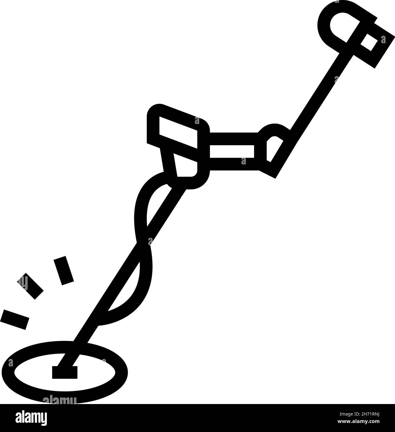 metal detector line icon vector illustration Stock Vector Image & Art ...