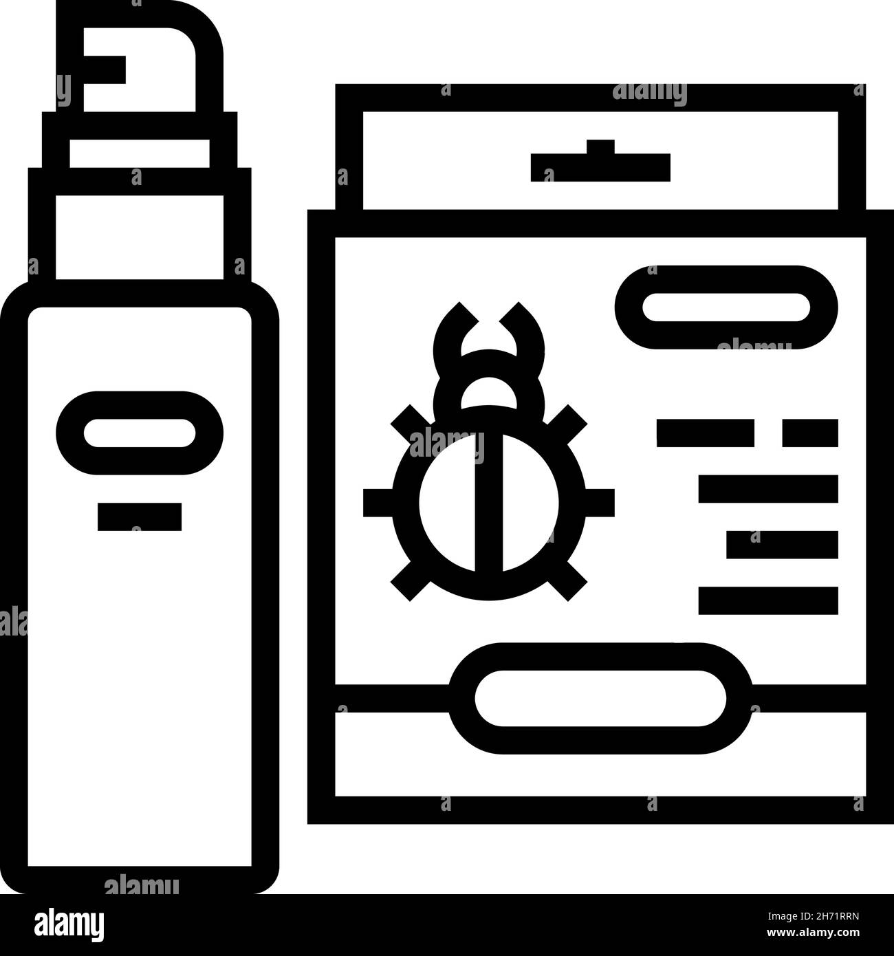 bug spray line icon vector illustration Stock Vector Image & Art - Alamy