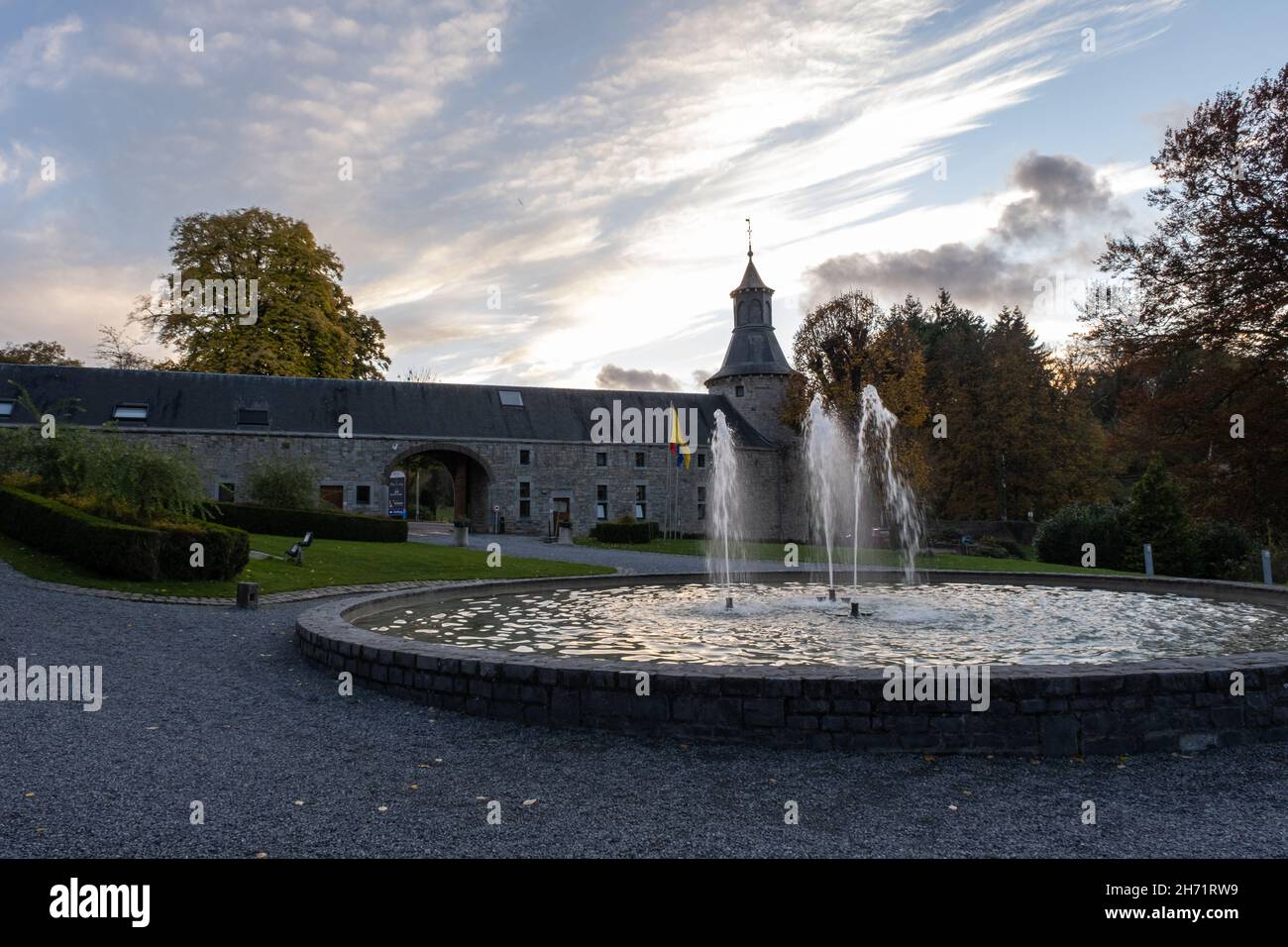 Harze, Belgium - November 1, 2021: This Castle, during the Battle of ...