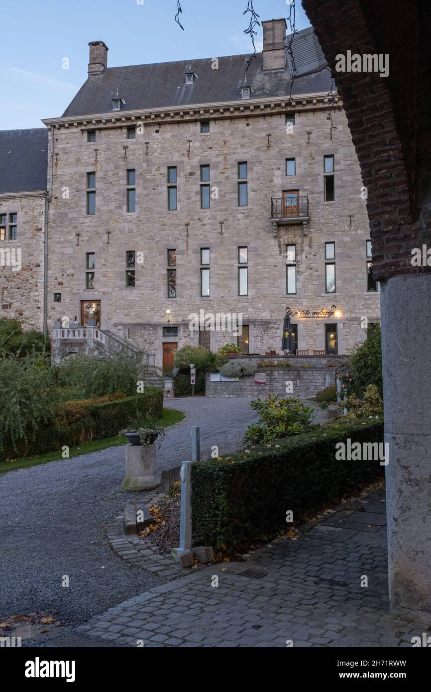Harze, Belgium - November 1, 2021: This Castle, during the Battle of ...