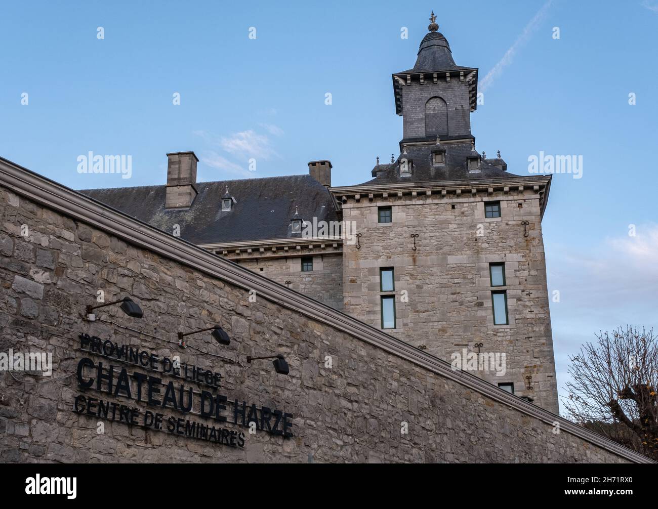 Harze, Belgium - November 1, 2021: This Castle, during the Battle of ...