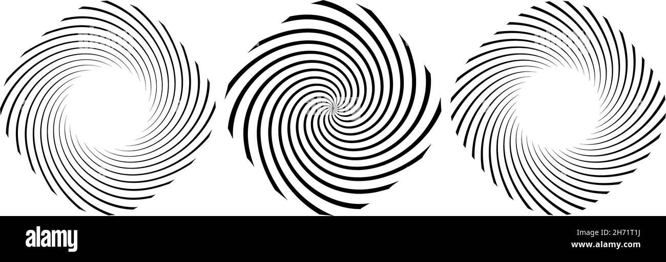 Spiral, swirl, twirl element. Cochlear, vortex, vertigo design shape ...
